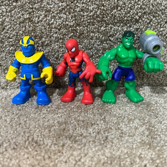 Marvel | Toys | Marvel Super Hero Squad Spiderman Hulk Thanos Figures ...